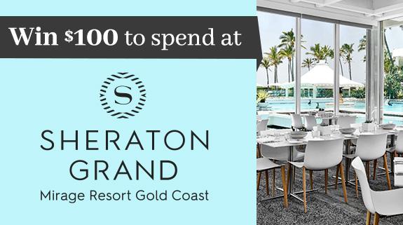 $100 gift card to Sheraton Grand Mirage Gold Coast