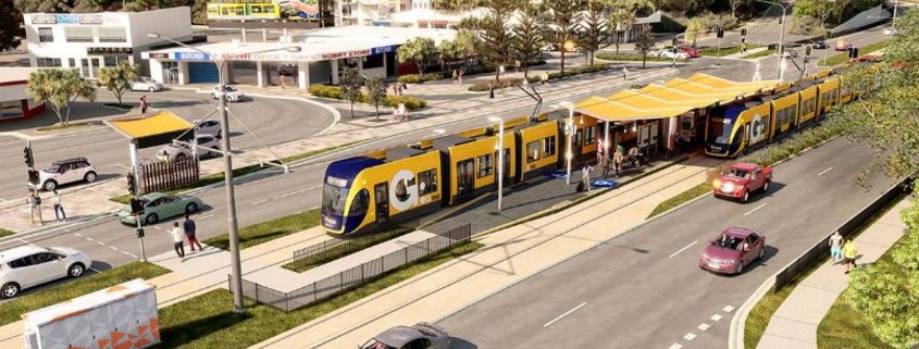 Major work gets underway on stage 3 of the Gold Coast light rail
