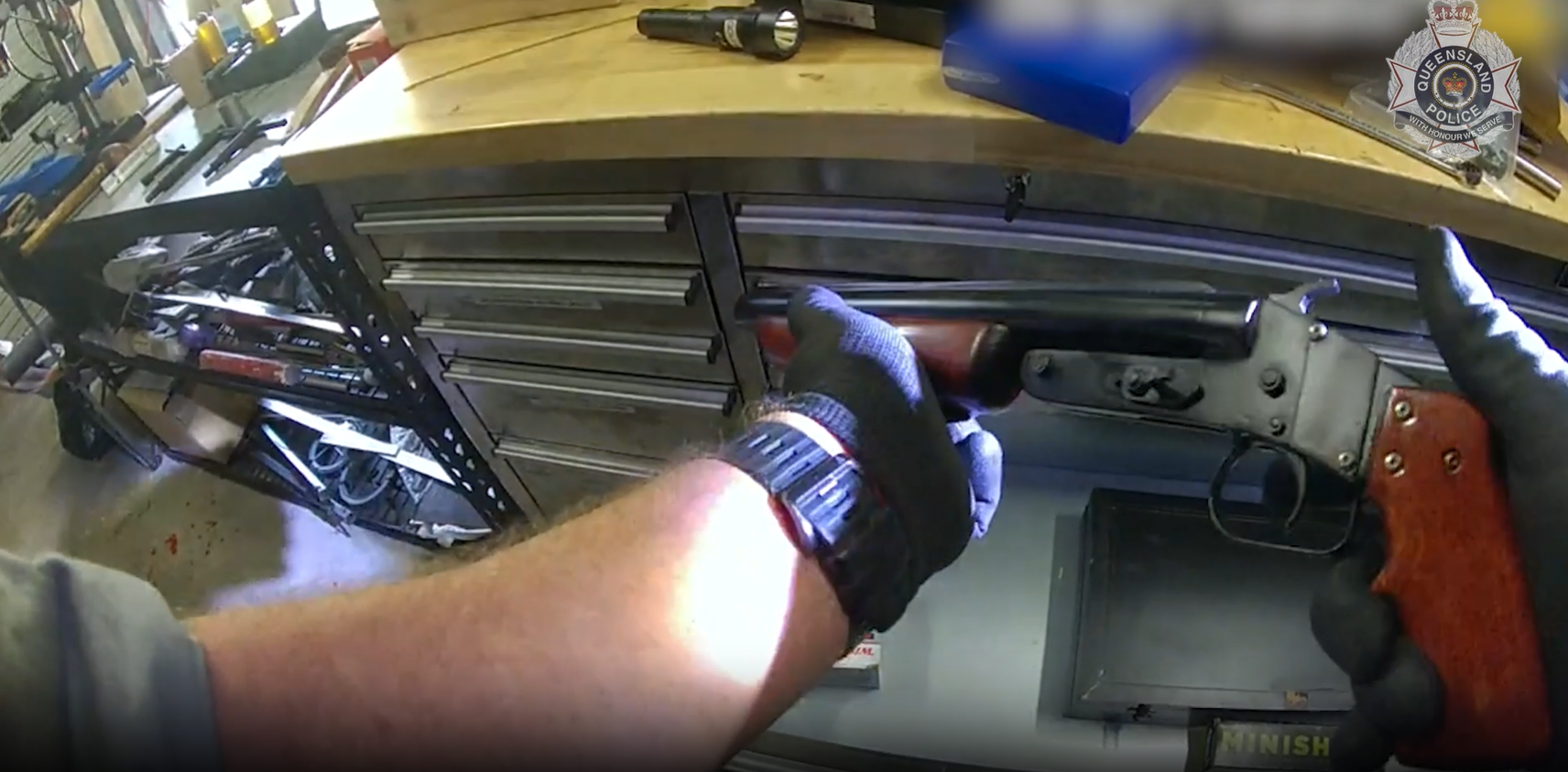 Several alleged home-made weapons seized in Gold Coast, Logan raids