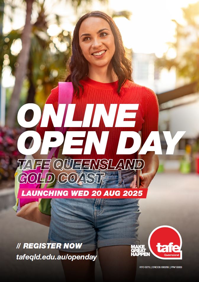 TAFE Queensland Gold Coast Online Open Day launching 20 August 2025