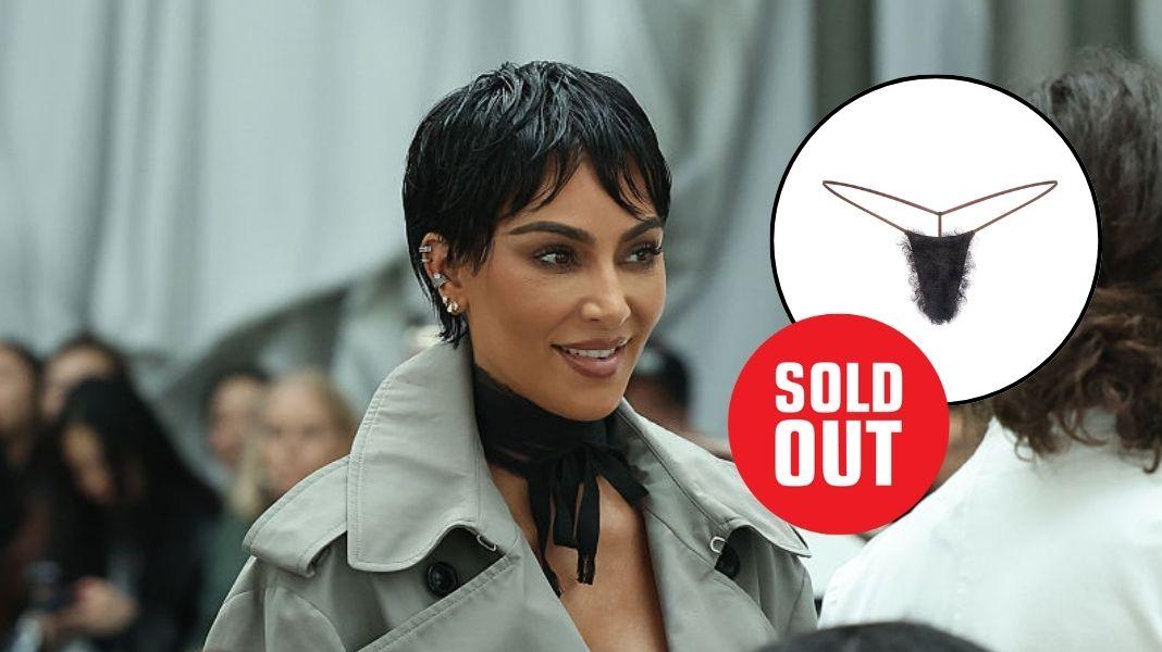 Kim Kardashian Drops Faux Hair Thong and the Internet Collectively Gasped.