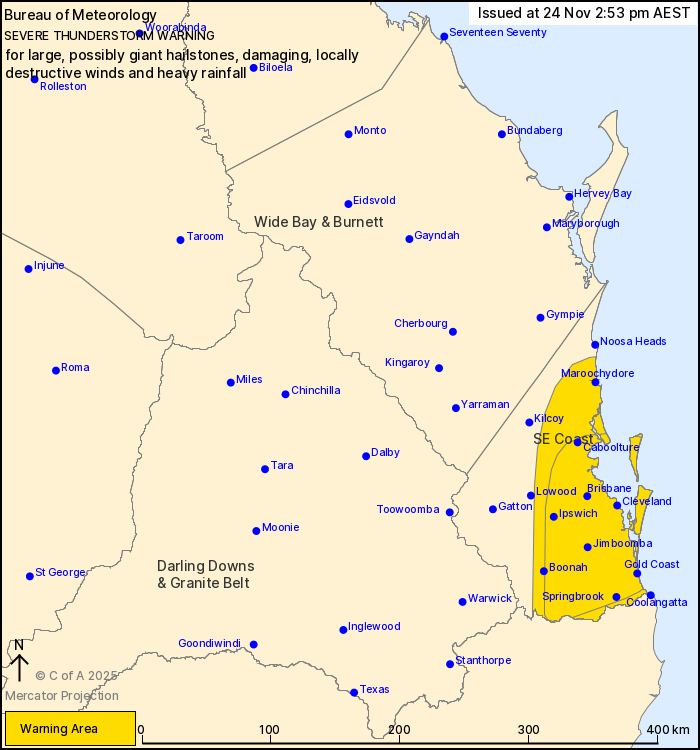STORM WARNING: Severe thunderstorms lash the Gold Coast